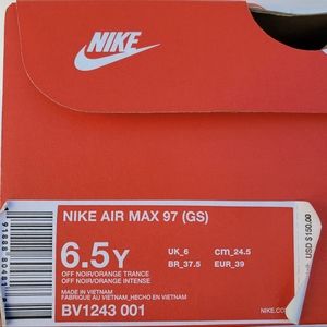 Nike | Shoes | Nike Air Max 97 Size 65y | Poshmark